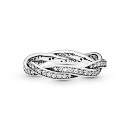 Sparkling Twisted Lines Ring | Official Pandora™ Malta