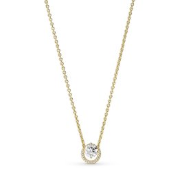 Sparkling Round Halo Pendant Collier Necklace | Official Pandora™ Malta