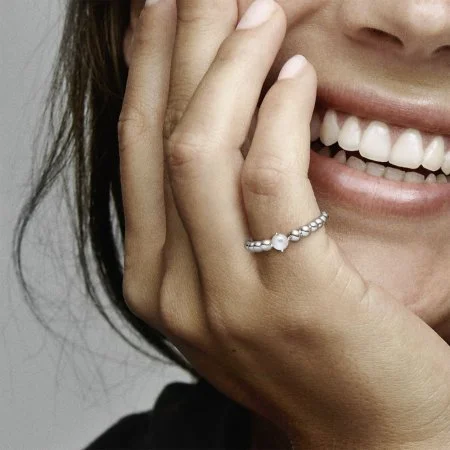 April Birthstone Beaded Ring Official Pandora Malta
