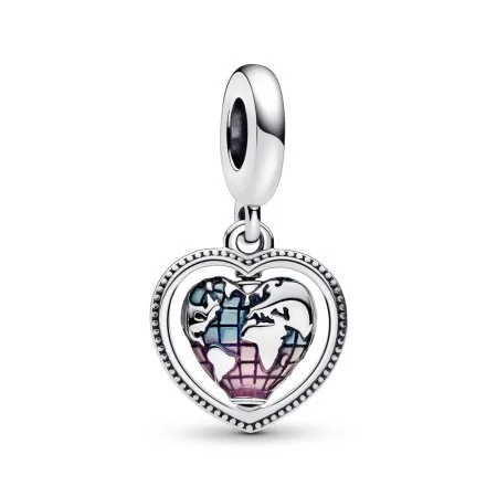 heart globe charm